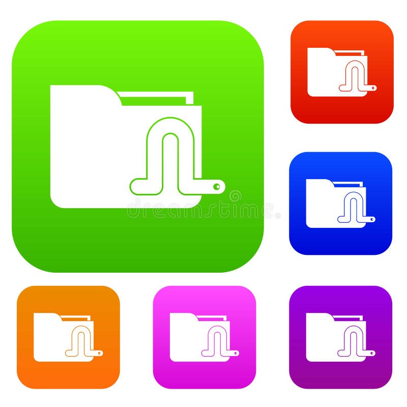 Computer Worm Set Collection Stock Vector - Illustration of ...