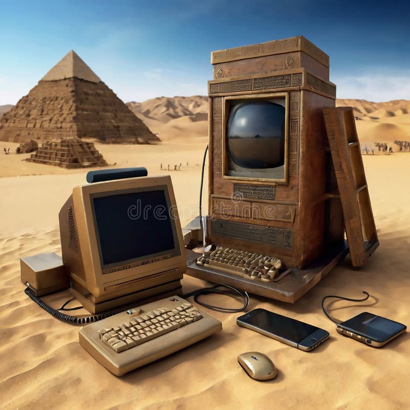 Computer in year 3000 stock illustration. Illustration of telephone ...