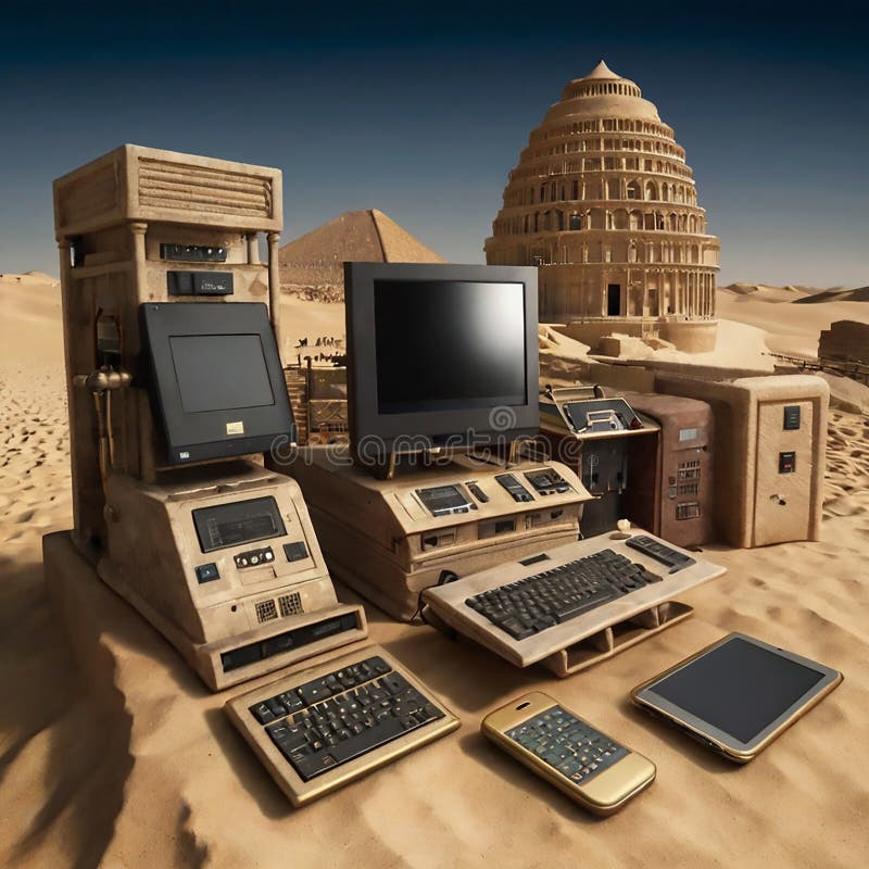 Computer in year 3000 stock illustration. Illustration of phone - 320735890