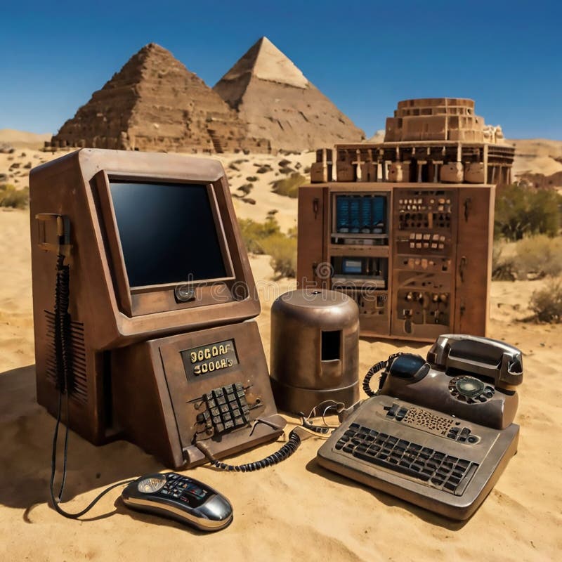 Computer in year 3000 stock illustration. Illustration of telephone ...