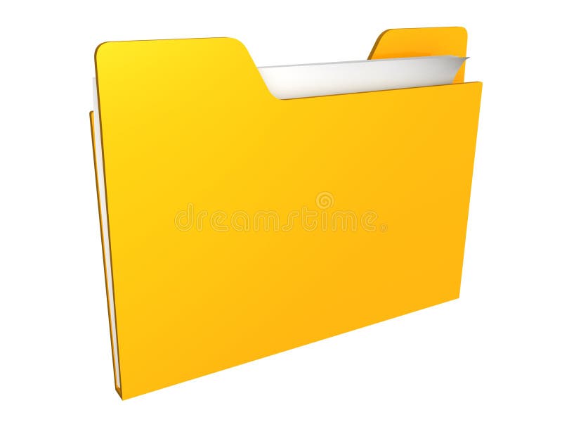 Computer yellow folder stock illustration. Illustration of modern ...