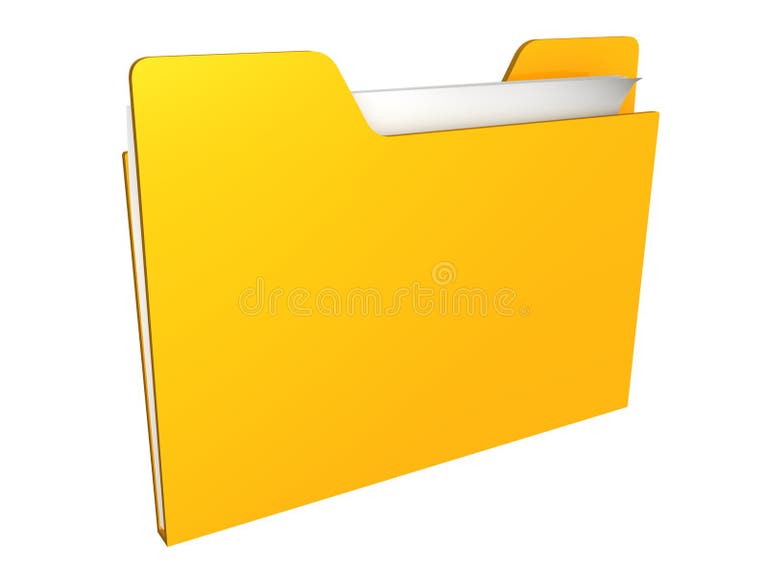 Computer yellow folder stock illustration. Illustration of modern ...