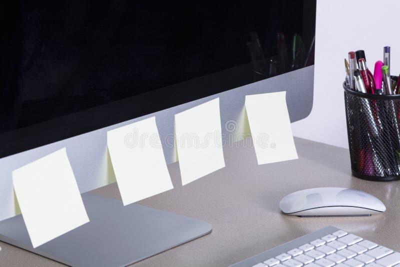 Computer stock photo. Image of note, electrical, reminder - 48496632