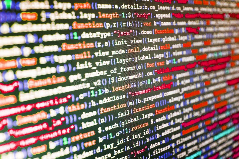 Abstrakter Quellcodehintergrund Beweglicher APP-Entwickler ...