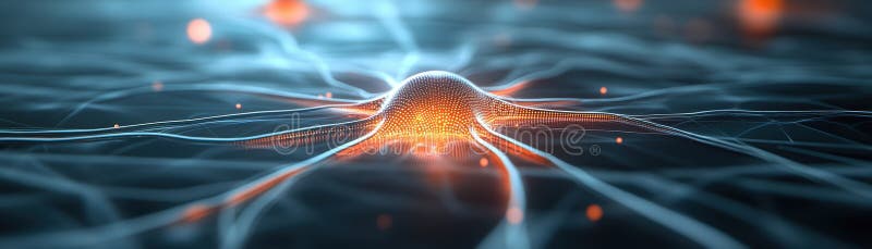 Computergenerated Image of a Complex Neural Network with Vibrant ...