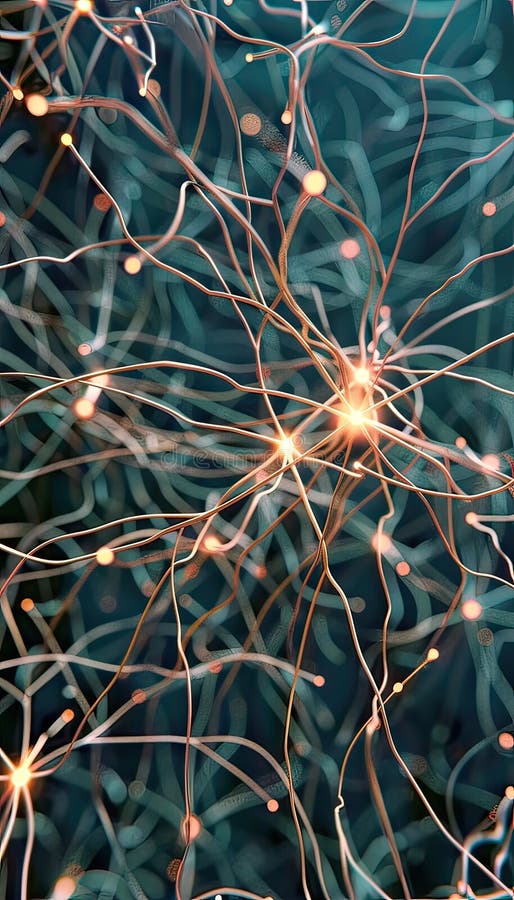 A Computer Generated Image Showing a Network of Neurons in a Brain ... A Computer Generated Image Showing a Network of Neurons in a Brain ...