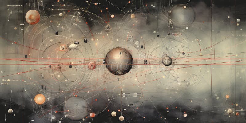 Computer Generated Image of a Solar System with Planets and Stars in ...