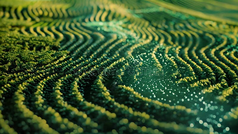 A Computergenerated Map Details Areas of a Field Where Crops May ...