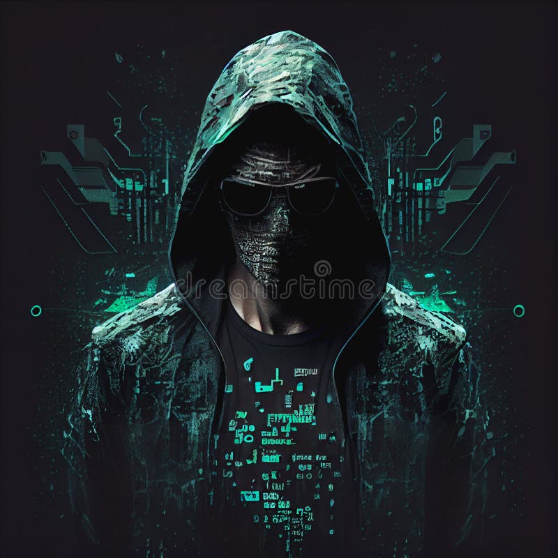 Computerhacker Ascii Style Image Generative Ai Stock Illustratie ...