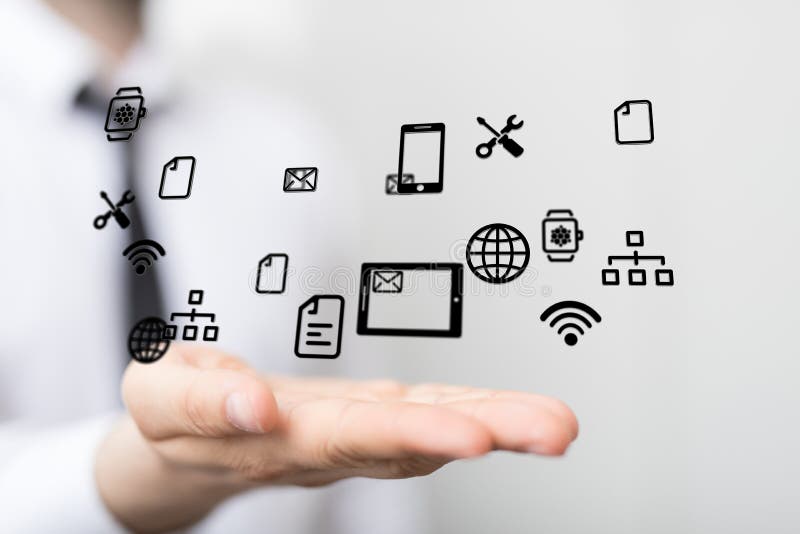 A Computering Cloud Computing and Files Stock Image - Image of ...