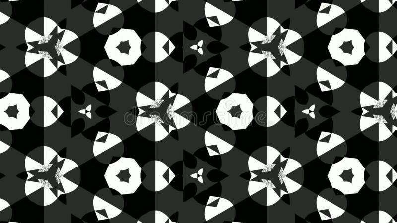 Computerized Animation of Black and White Floral Patterns Popping and ...