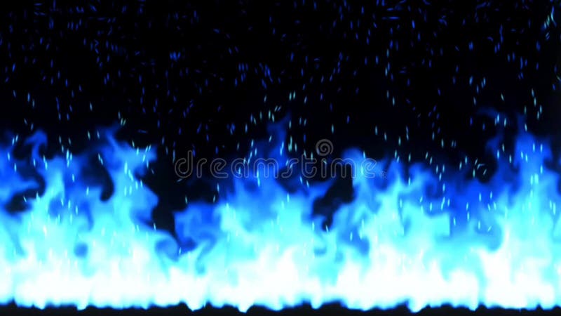 Blue Flame of Galaxy Energy. Flow of Energy, 3D Animation. Cosmic ...