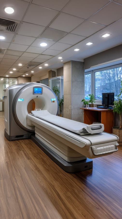 Computerized Axial Tomography Scan Machine in a Bright Clinic Room for ...