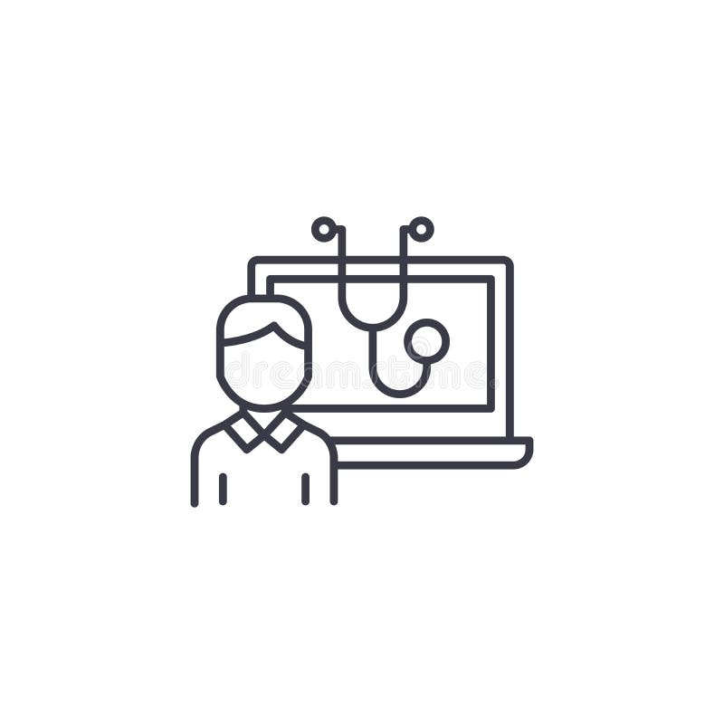 Computerized Diagnostics Linear Icon Concept. Computerized Diagnostics ...
