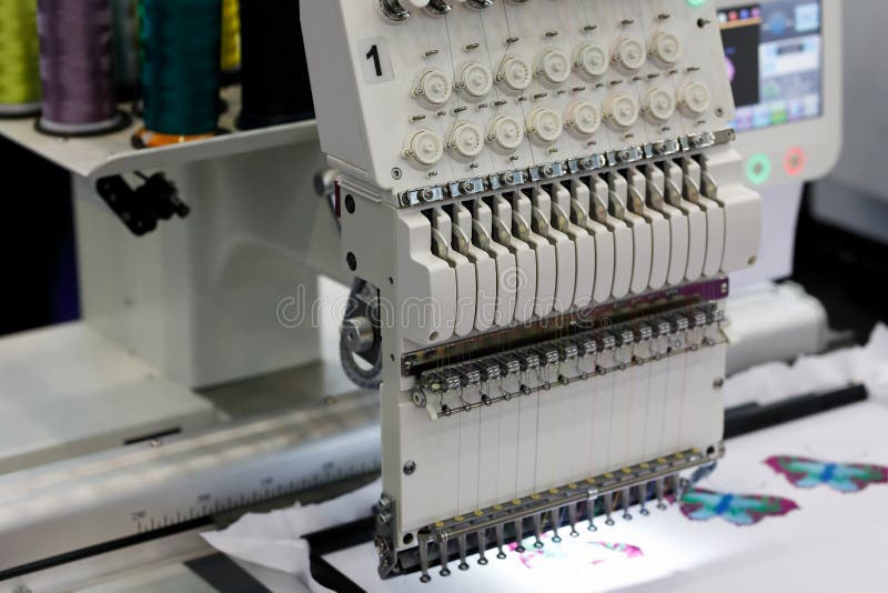 Computerized Embroidery Machine Stock Photo - Image of automation ...