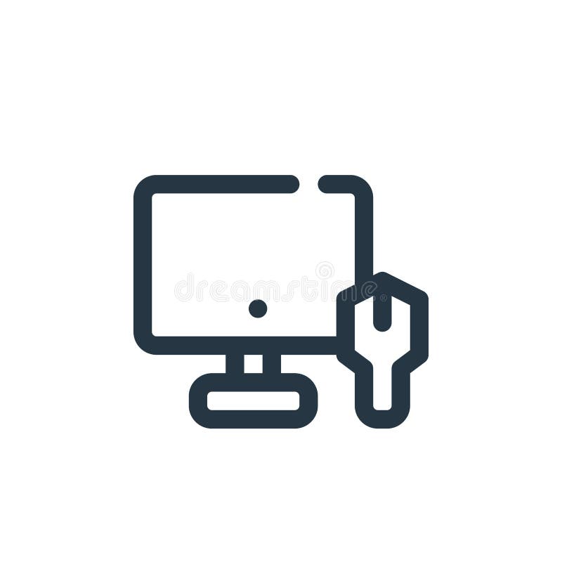 Computerized Icon Vector from Labour Day Concept. Thin Line ...