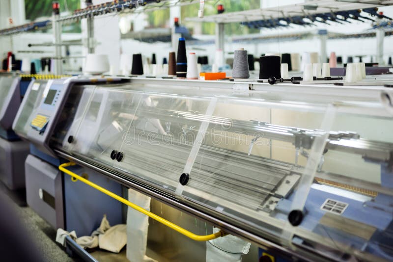 Computerized Knitting Machines Stock Image - Image of industry ...