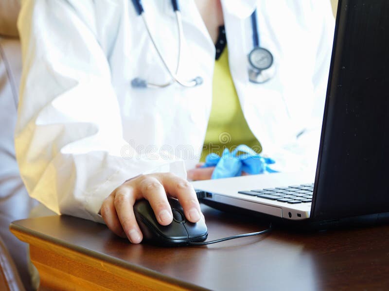 Computerized Medical Doctor Stock Image - Image of healthcare, mouse ...