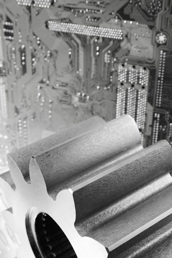Computer gear technology stock image. Image of geometric - 3304011