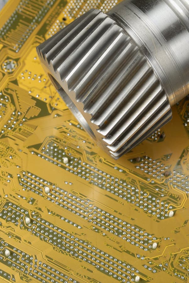 Computer gear technology stock image. Image of geometric - 3304011