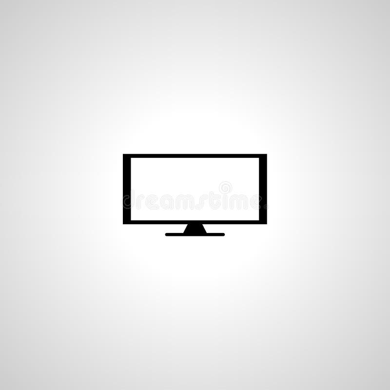 Computermonitor TV Isoliert Symbol. Computer Monitor Tv Isoliert Vektor ...