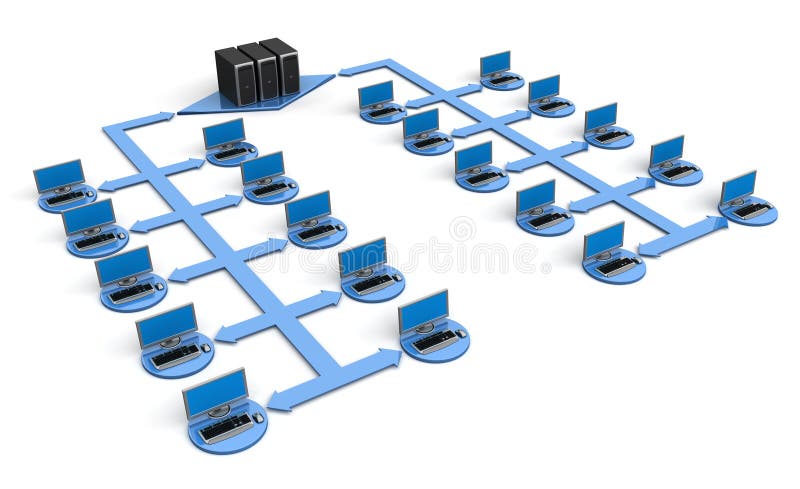 Computernetwerk stock illustratie. Illustration of concepten - 33836364