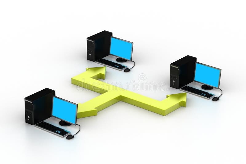 Computernetwerk stock afbeelding. Image of strategie - 36970127