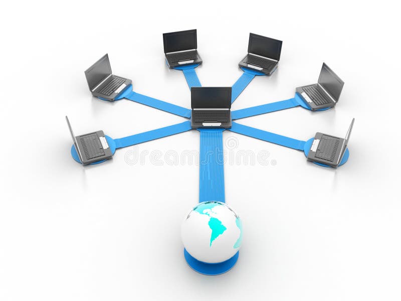 Computernetz stock abbildung. Illustration von daten - 18129657