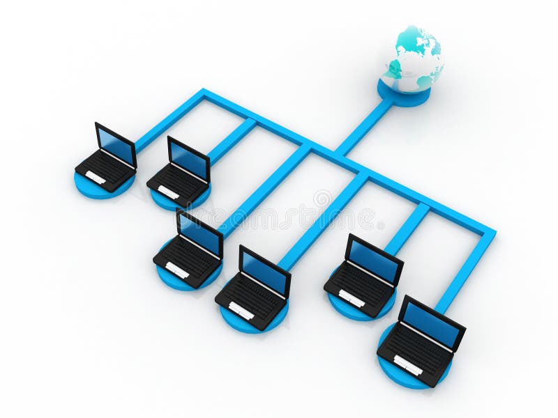 Computernetz stock abbildung. Illustration von diagramm - 18129657