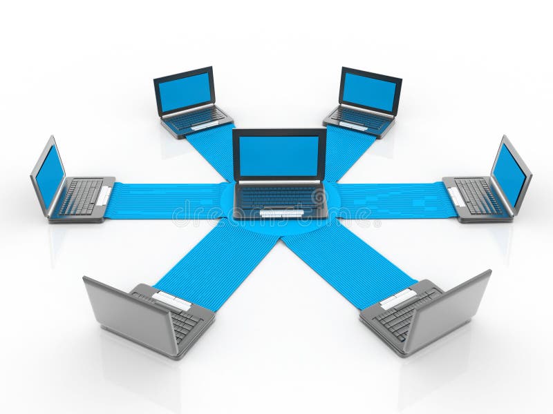 Computernetz stock abbildung. Illustration von daten - 18129657