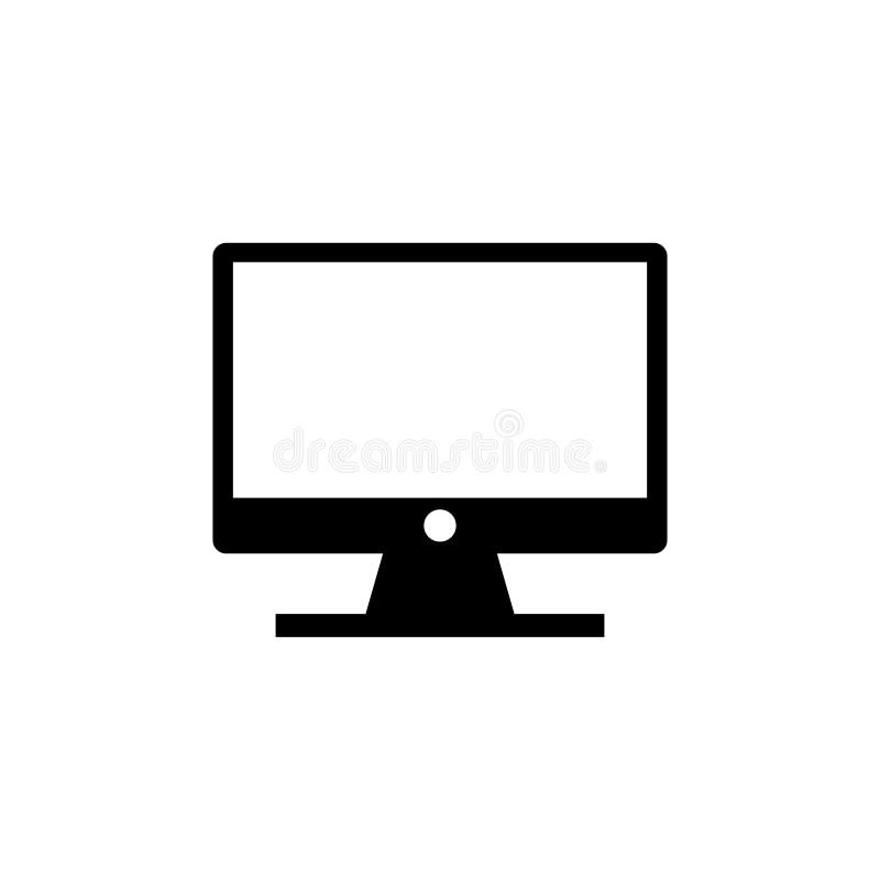 Computerpictogram. Pc-vector. Pictogram Voor Computermonitor. Plat Pc ...