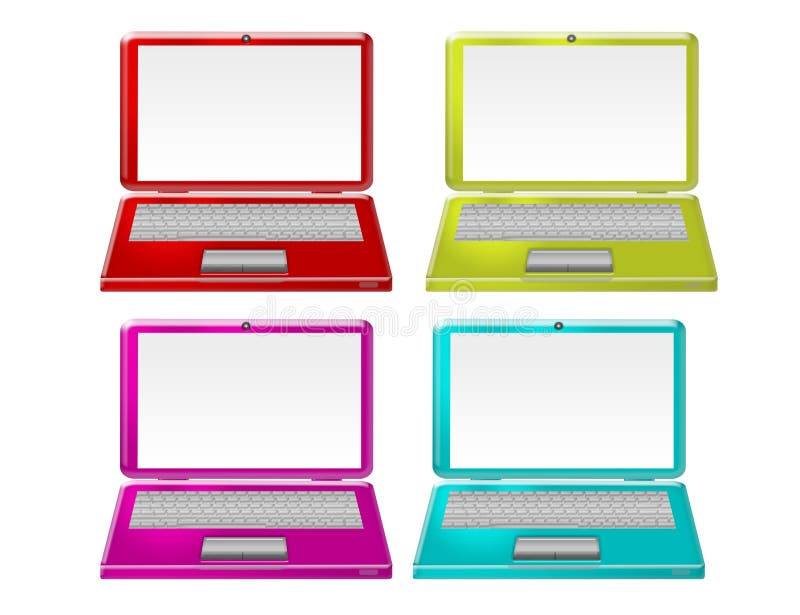 Blue Computers Device Icons Stock Vector - Illustration of tablet ...