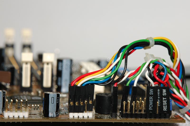 Computer MotherBoard Cables Stock Photo - Image of dual, design: 15787958