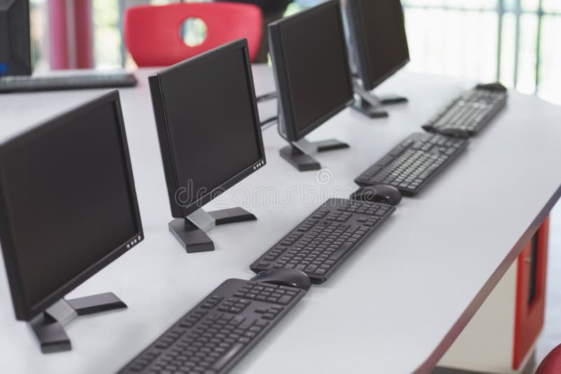 Computers in the Classroom stock photo. Image of monitor - 3146758