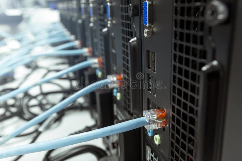 Computers Connected To the Network Stock Image - Image of close ...