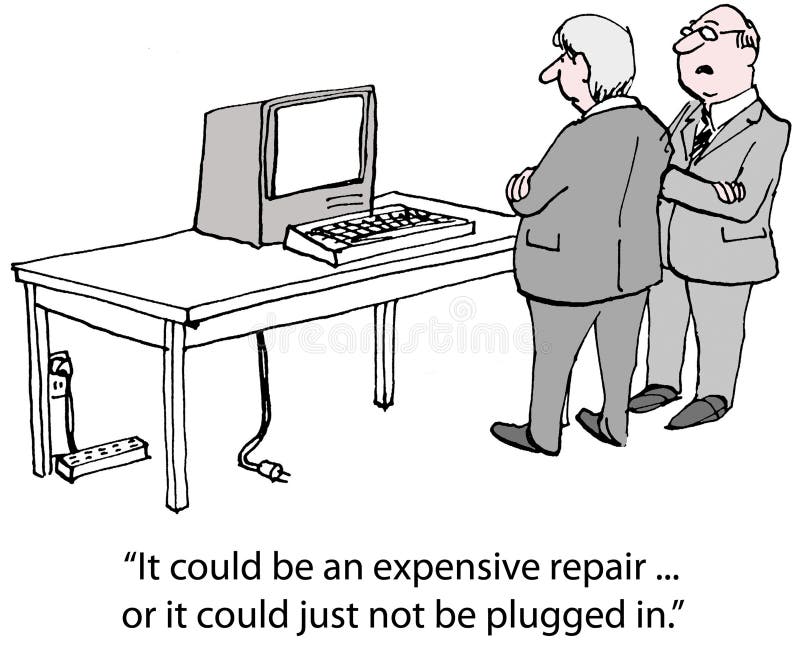 Funny Cartoon about Office Life Stock Illustration - Illustration of ...