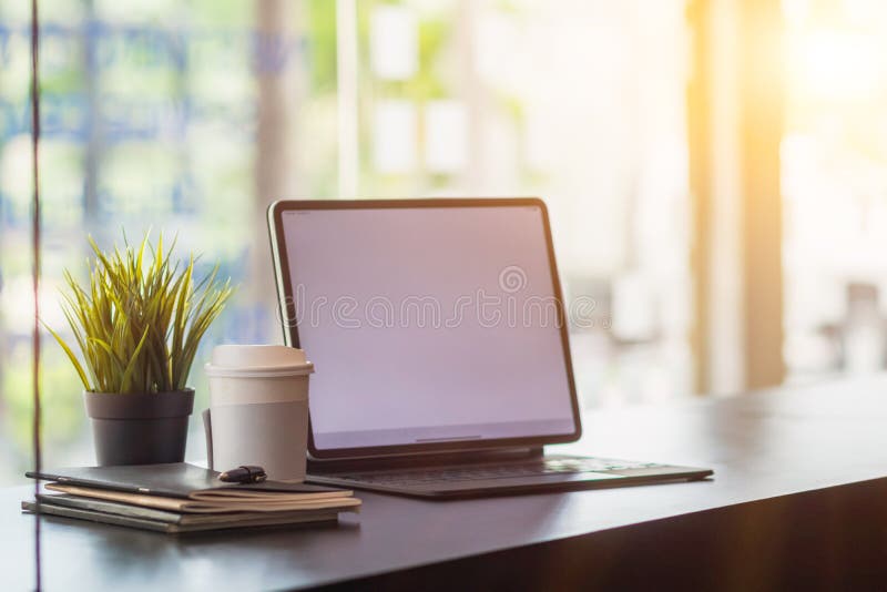 Computers on the Desks are Set Up in the Office To Be Available at All ...