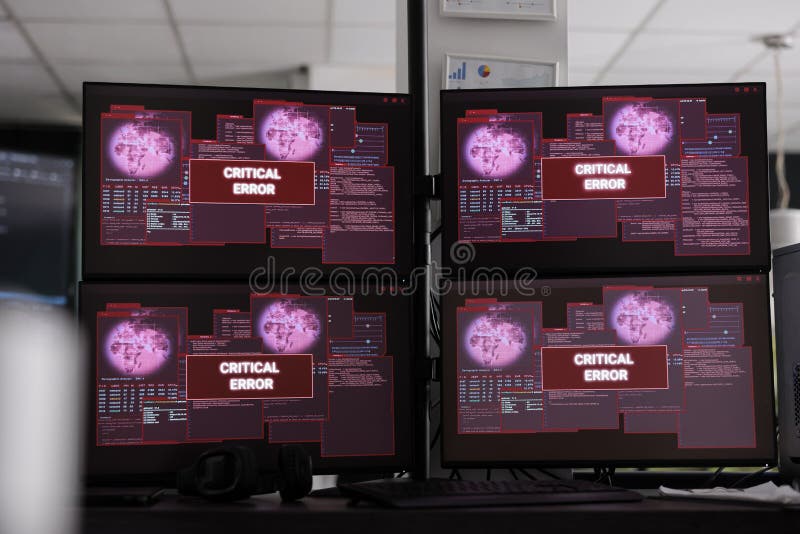 Computers Displays Having Critical Error Message Flashing On Screen
