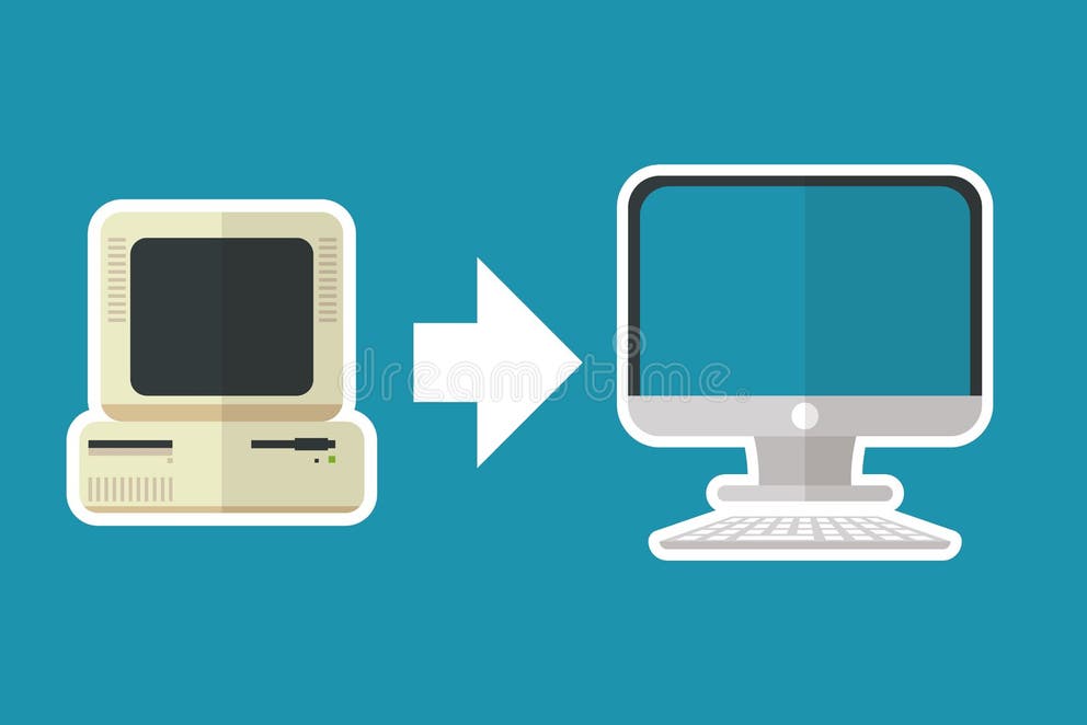 Flat Design Gadgets Technology Icons Stock Illustration - Illustration ...