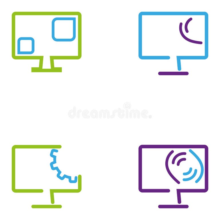 Computers and Gears, Computer and Support Logo, it Services Logo ...