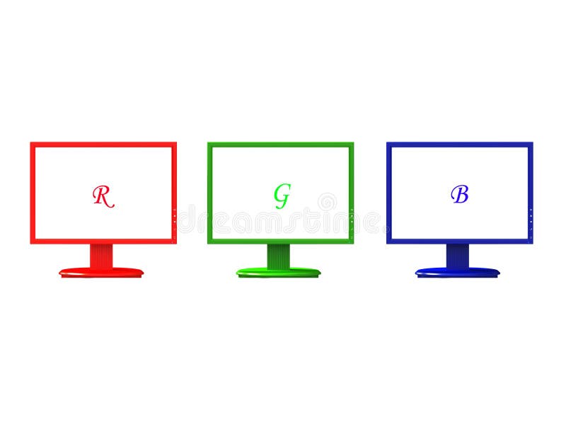 Computers monitors RGB stock image. Image of green, monitors - 10006839