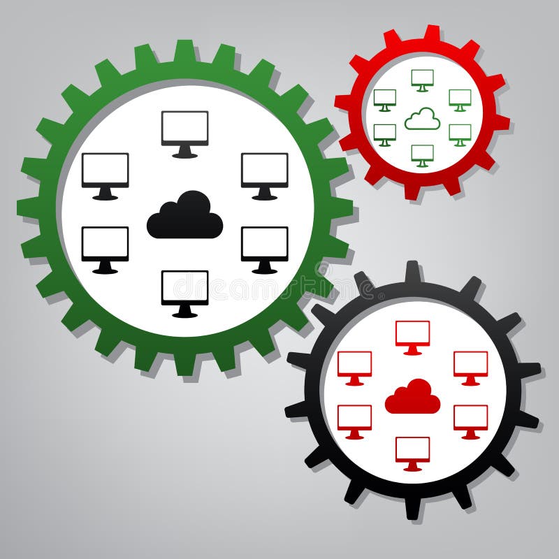 Three Connected Gears Stock Illustrations – 637 Three Connected Gears ...
