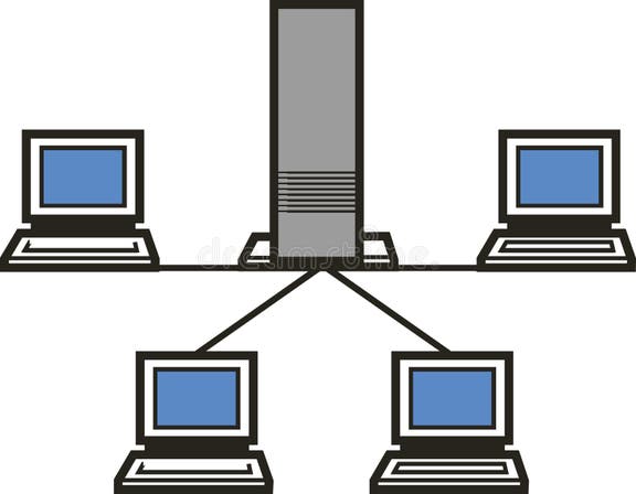 Computers network stock vector. Illustration of domain - 6645797