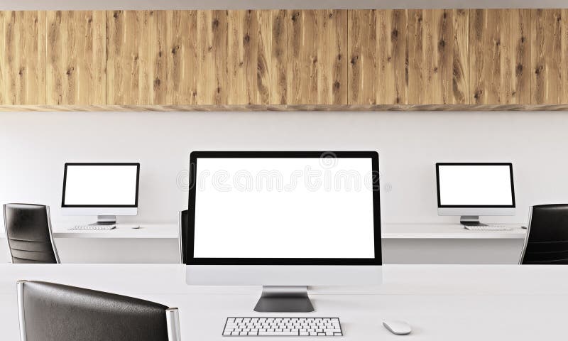 Computers in office stock photo. Image of class, demonstration - 68873236