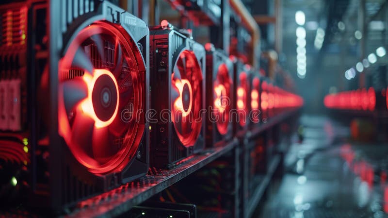 Computers Operating in a High Tech Mining Facility with Red Cooling ...