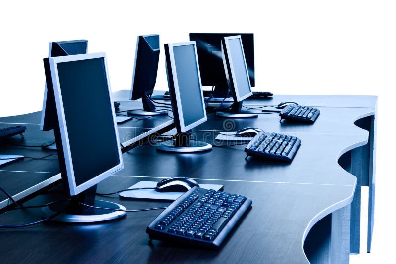 Computer Lab stock image. Image of chairs, monitor, personnel - 3261973