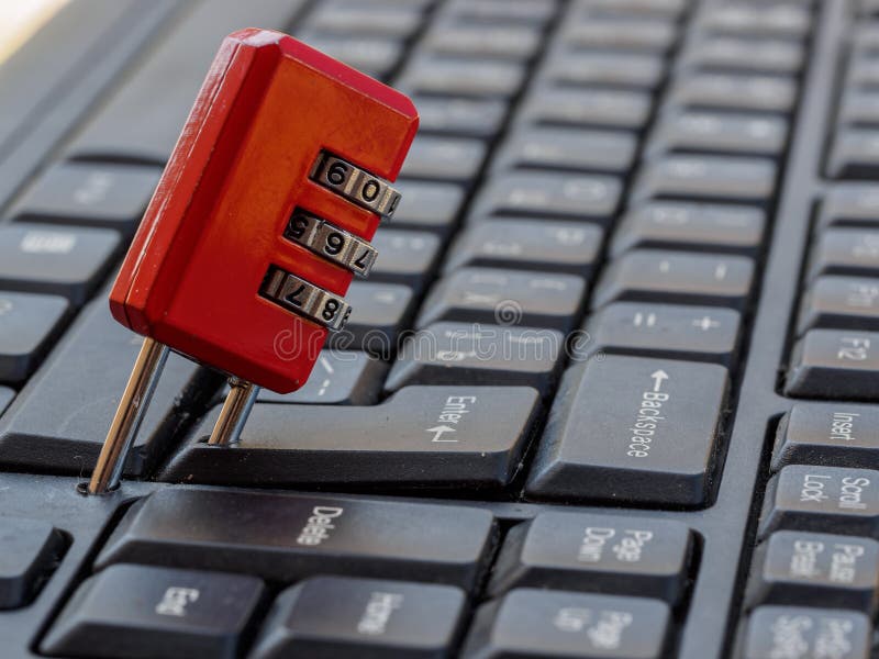 Computers security stock image. Image of lock, network - 96352027