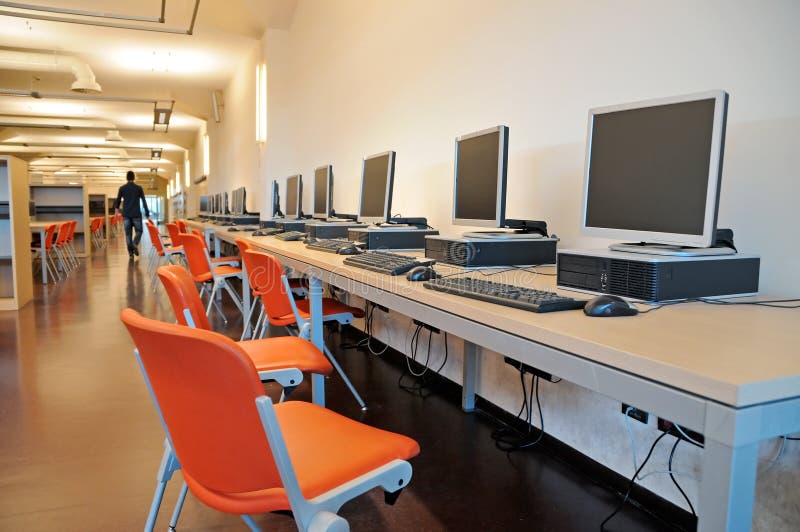 E-learning Education or Internet Library. Laptop and Books. Stock ...