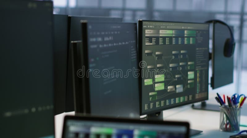 Data Center Electronic Equipment Used For Monitoring Performance Stock Video Video Of