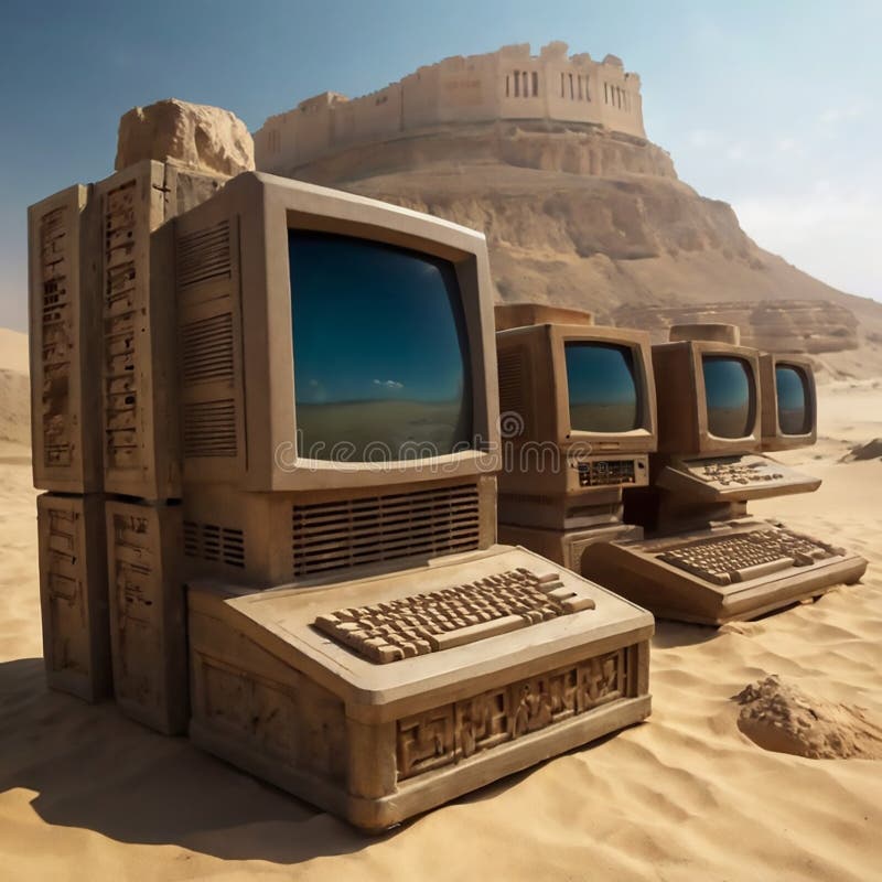 Computers in year 3000 stock illustration. Illustration of 3000 - 320734782